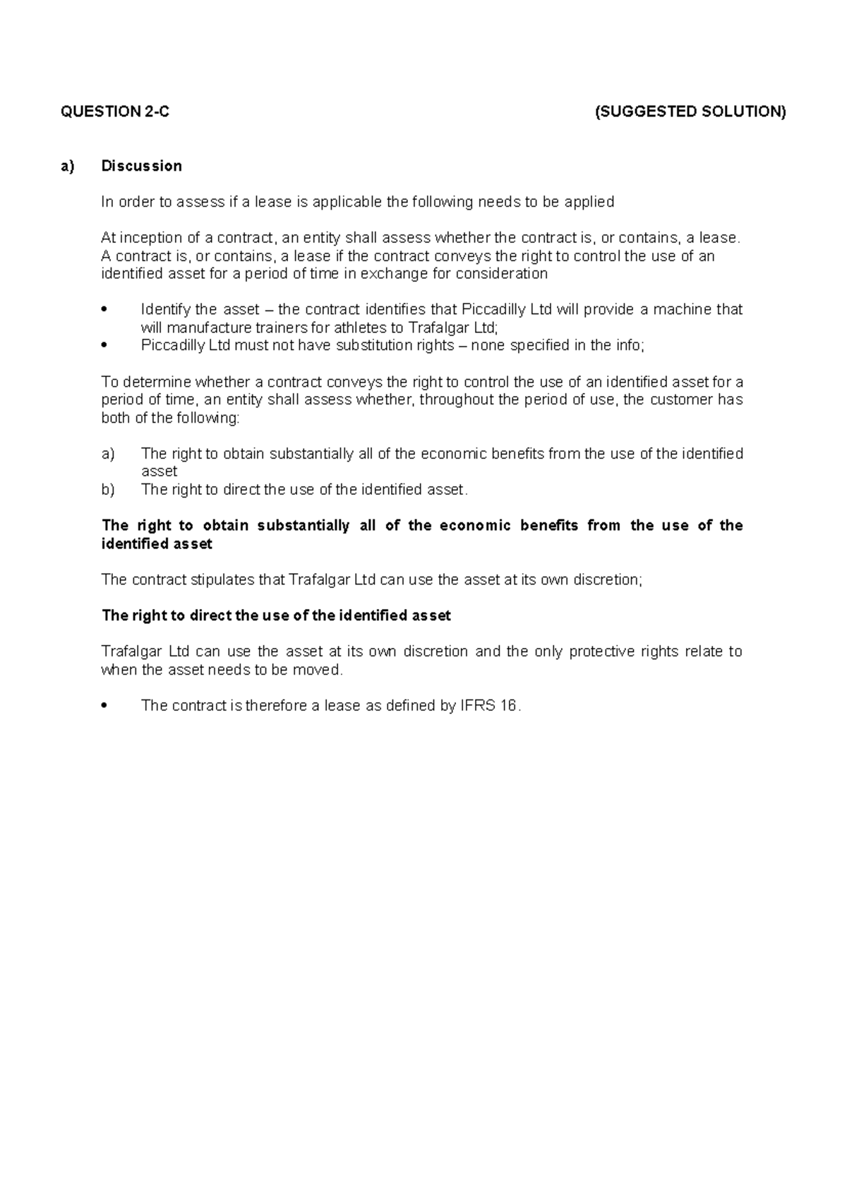 Unit 2-Question 2-C Sol (2024) - QUESTION 2-C (SUGGESTED SOLUTION) a ...