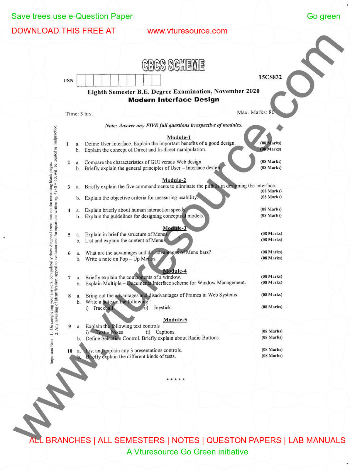 Nov-2020 - question paper - User Interface Design - Studocu
