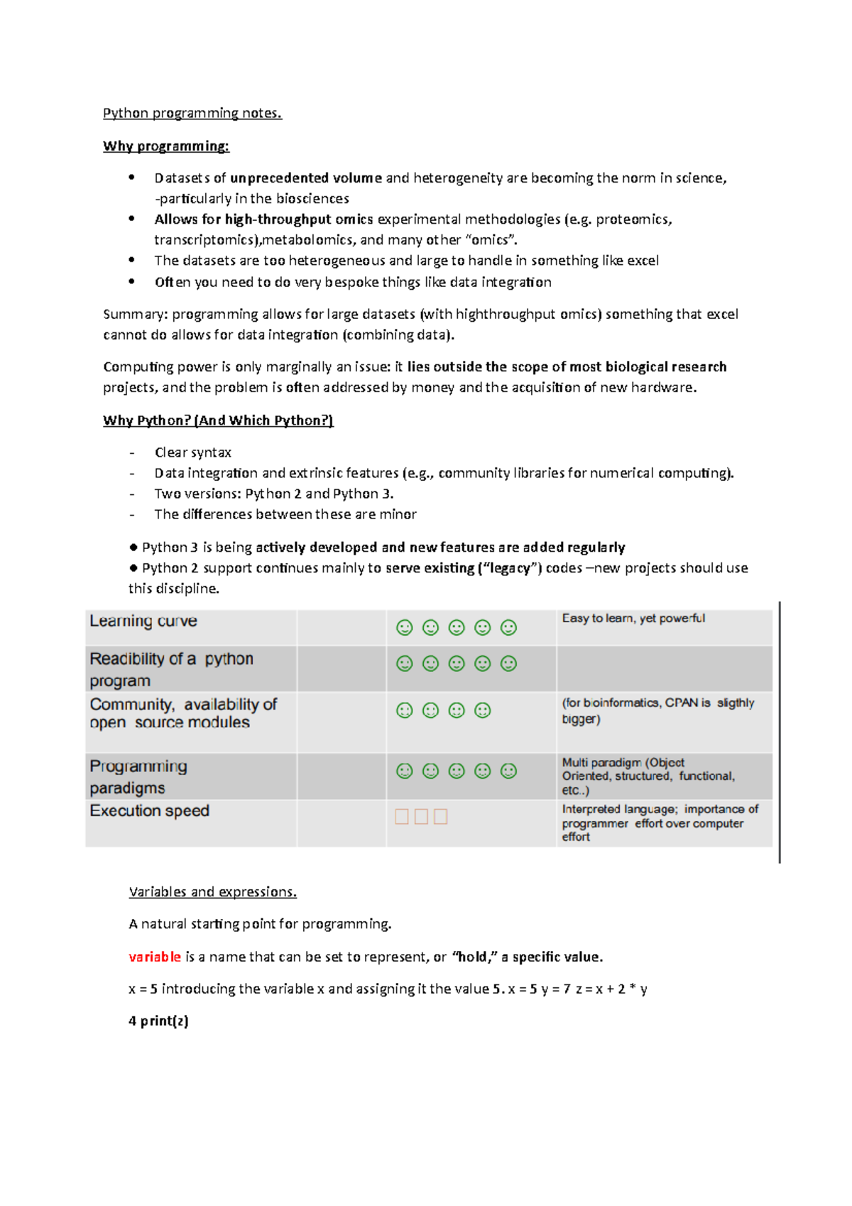 Python programming notes - Why programming: Datasets of unprecedented ...