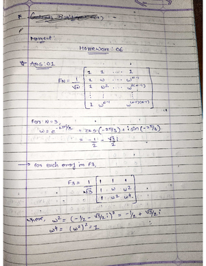 Homework #4 - algebra - Page No. Date Homework: 04 A ANS: 01 SI 56 ...