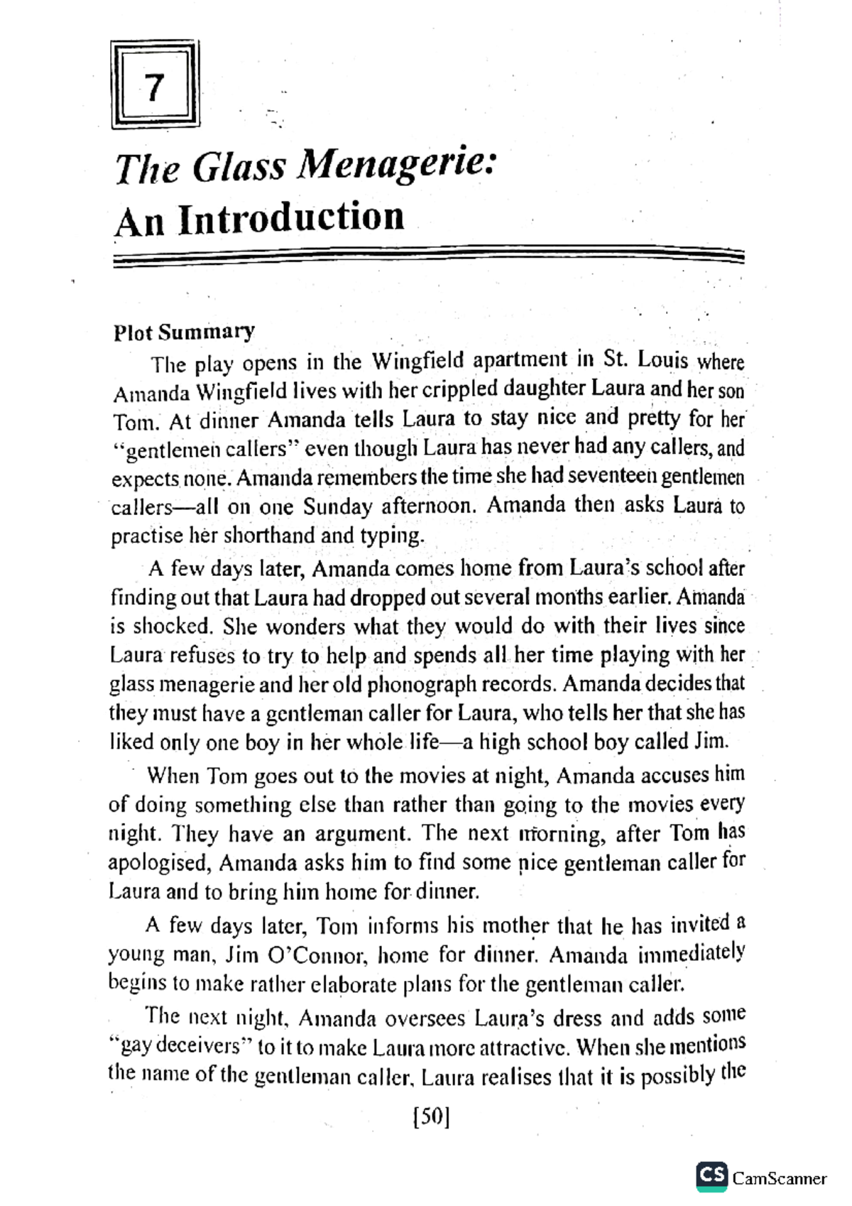 The Glass Menagerie - Effective - 7 The Glass Menagerie: An ...