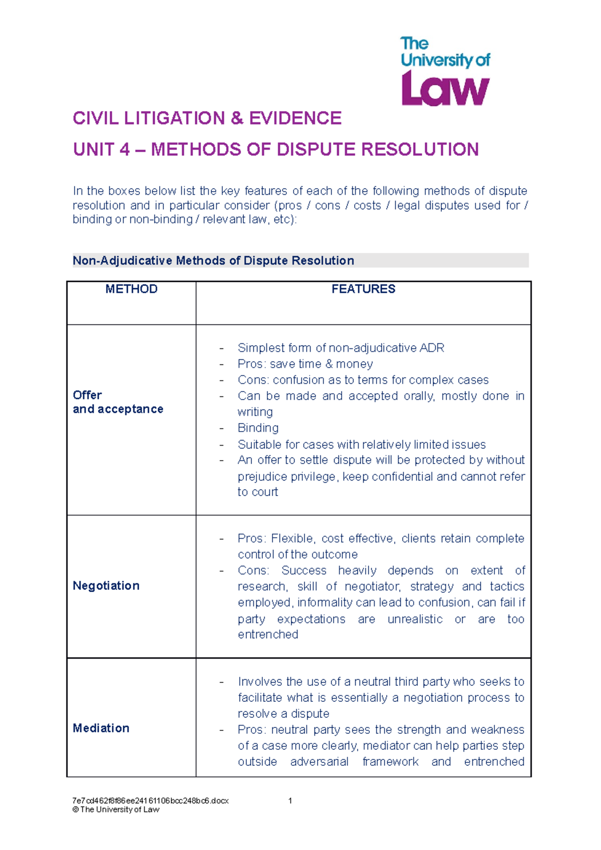 2223 civ unit04 ce01 prepare adjudicative nonadjudicative adr table ...