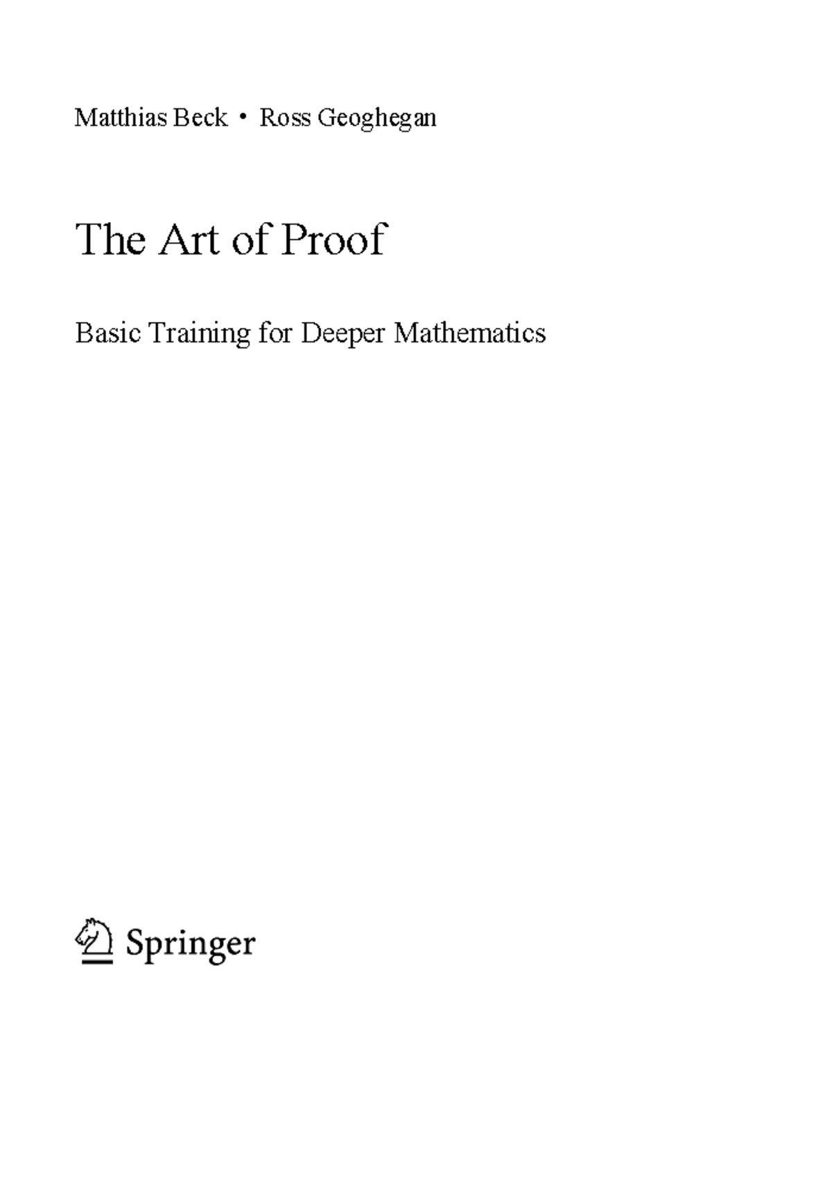 Sets - Sets - The Art of Proof Basic Training for Deeper Mathematics ...