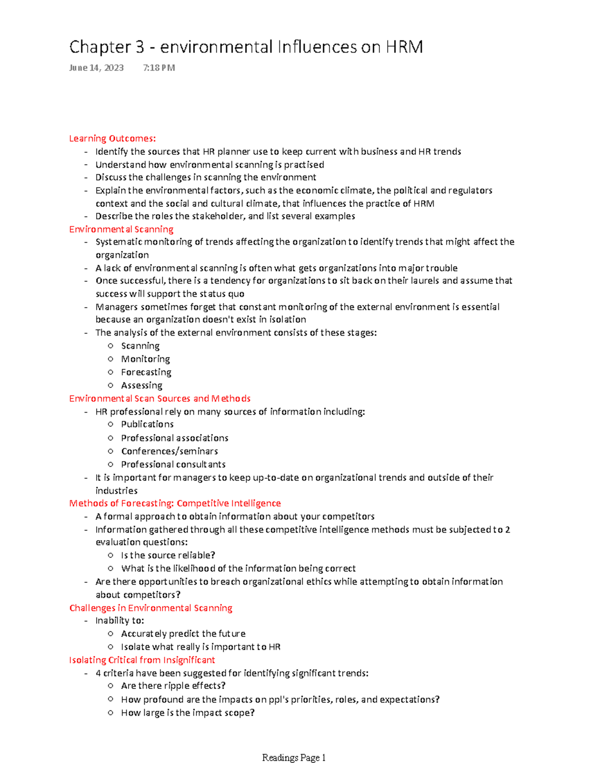 Chapter 3 - lecture - Learning Outcomes: - Identify the sources that HR ...