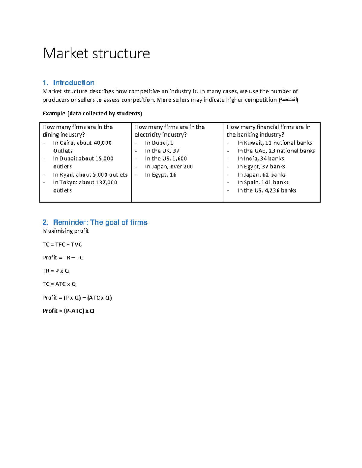 Competition Monopoly and Monopolistic Competition - Market structure 1 ...