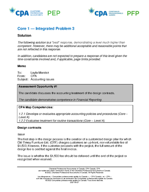 PC01 - Practical Case #1 - Core 1 – Practice Case # Memo To: Plant ...