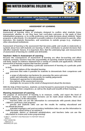 PED 1 - Foundation OF THE Teaching Learning Process – THE Teacher ...