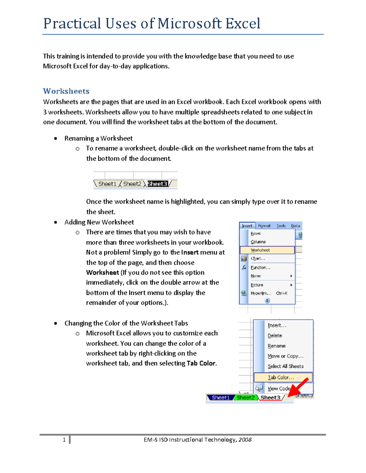 Practicalusesexcel - This training is intended to provide you with the ...