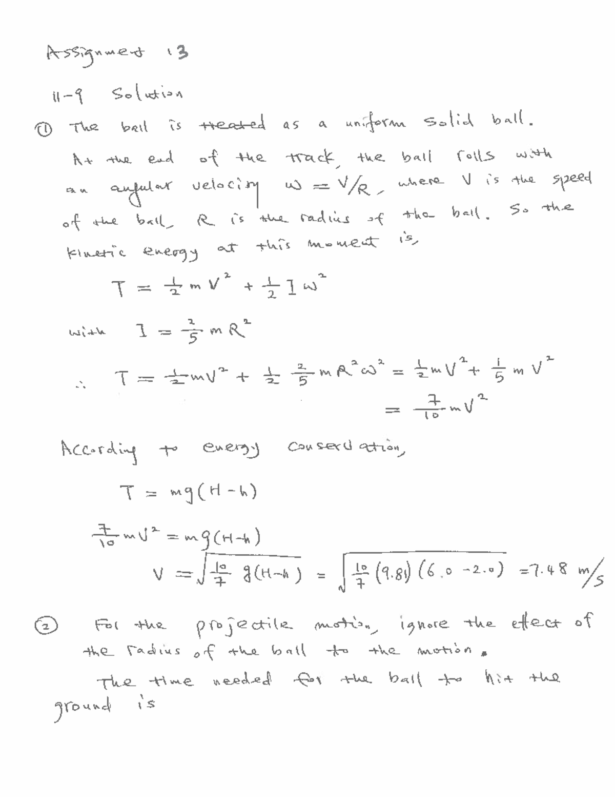 Problem Set 13 Solution - PHYS 124 - Studocu