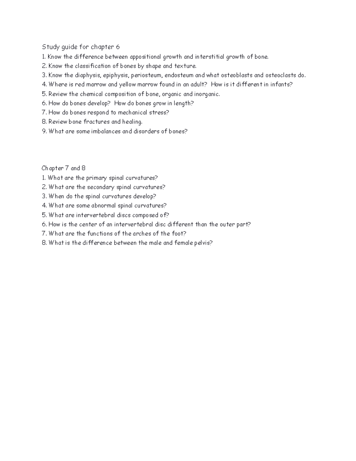 Study guide for chapter 6 - for merge - Study guide for chapter 6 Know ...