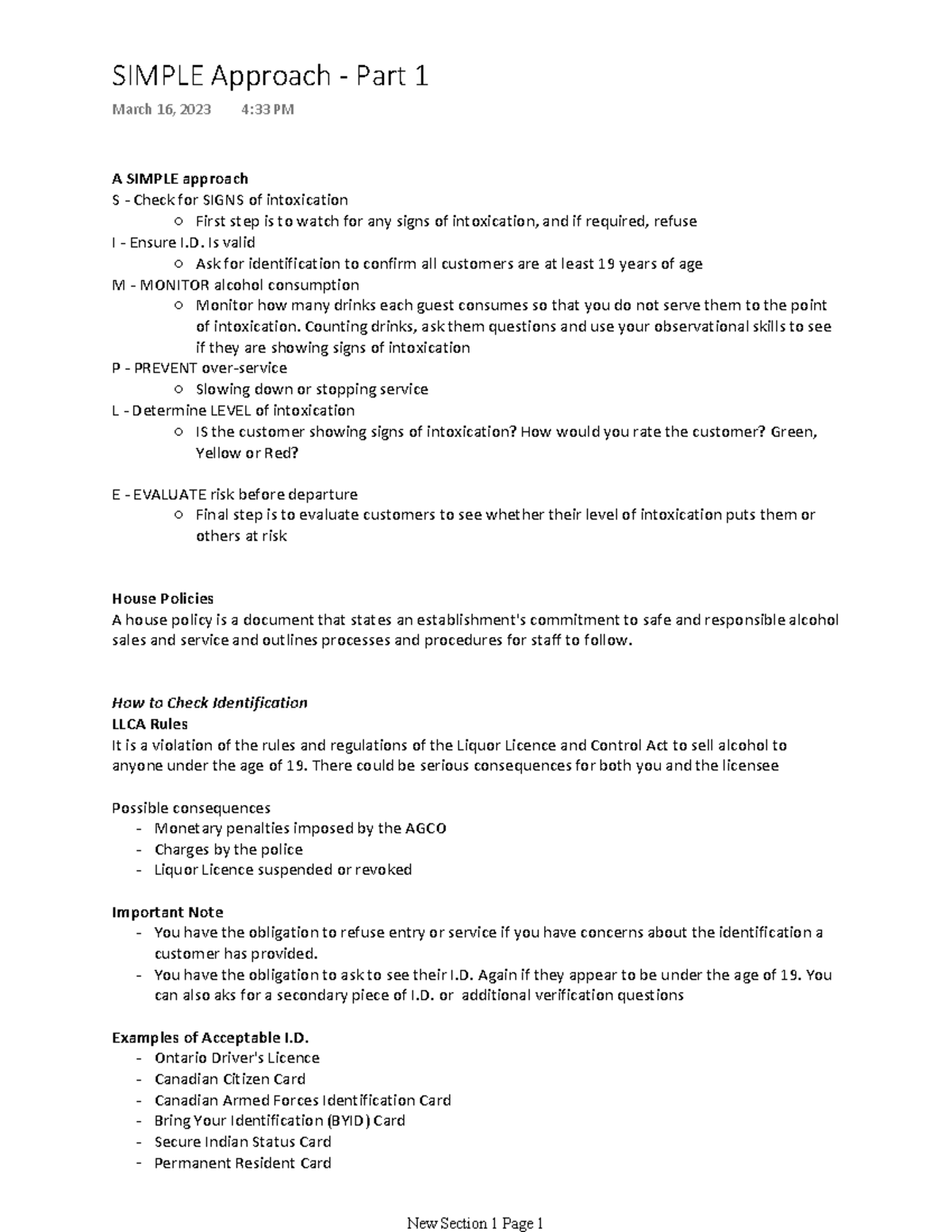 Simple Approach - Part 1 - A SIMPLE approach S - Check for SIGNS of ...