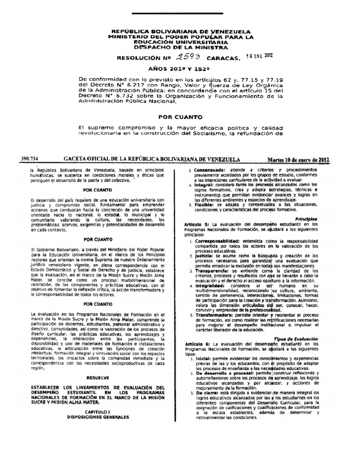 Normas PARA EL Rendimiento Estudiantil - Morfofisiopatología Humana II ...