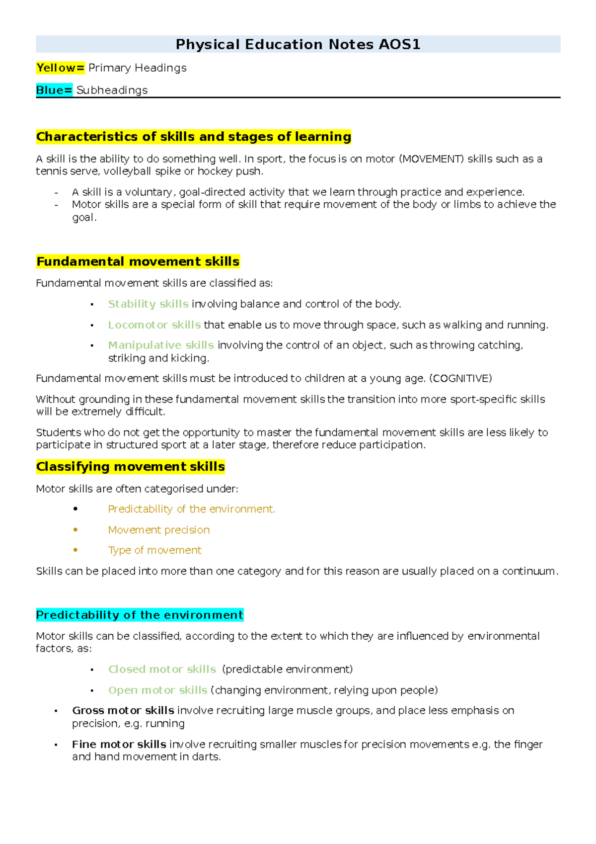 Unit 3 AOS1 Notes. VCE - EDUC90378 - Unimelb - Studocu