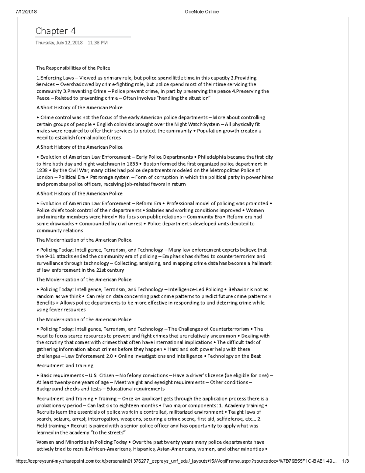 Chap 4 notes intro to crim - 7/12/2018 OneNote Online - Studocu