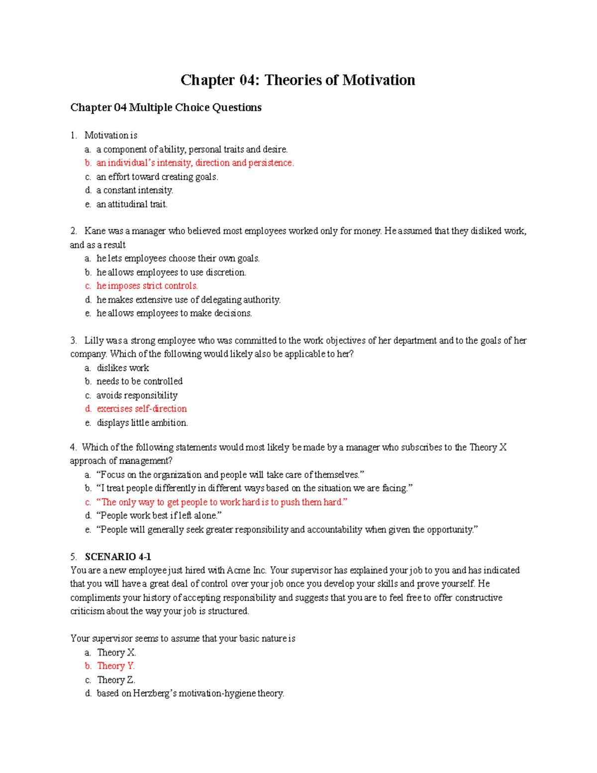 Exam 20 June 2019, questions and answers - Chapter 04: Theories of ...