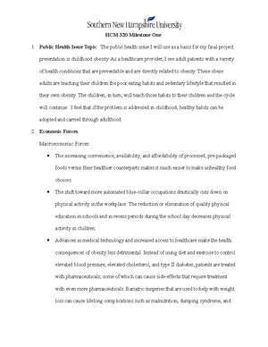 HCM 345 Milestone One - HCM 345 Milestone One: Departmental Impact on ...