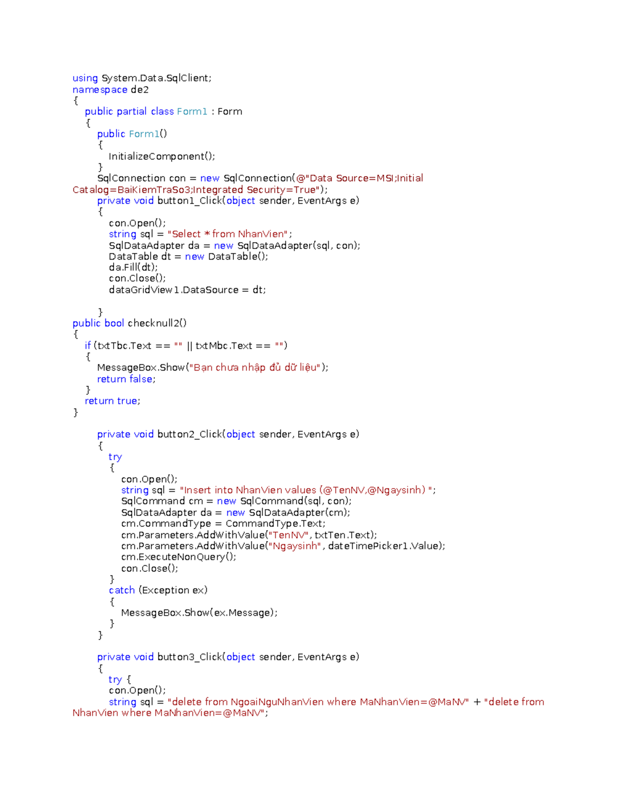 Asd - aagaga - using System.Data; namespace de { public partial class Form1 : Form { public ...