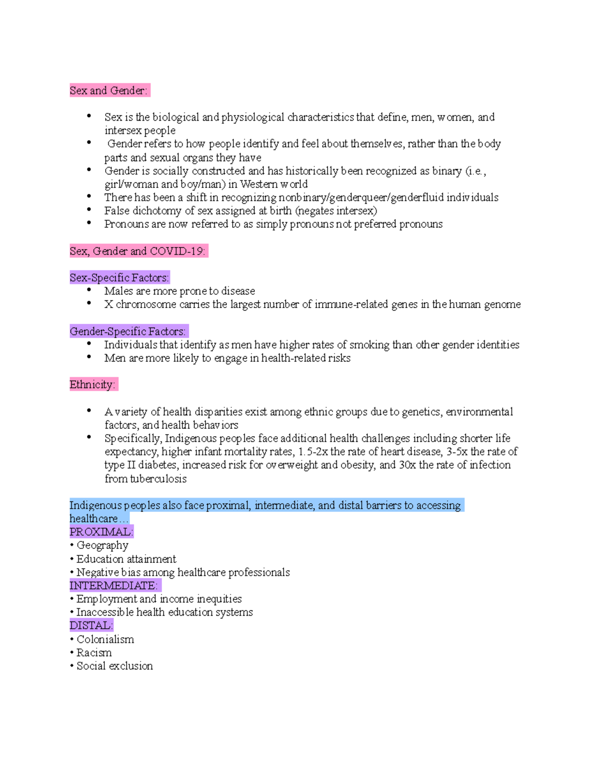 Personal determinants-Taking charge of your health 2 - Sex and Gender ...