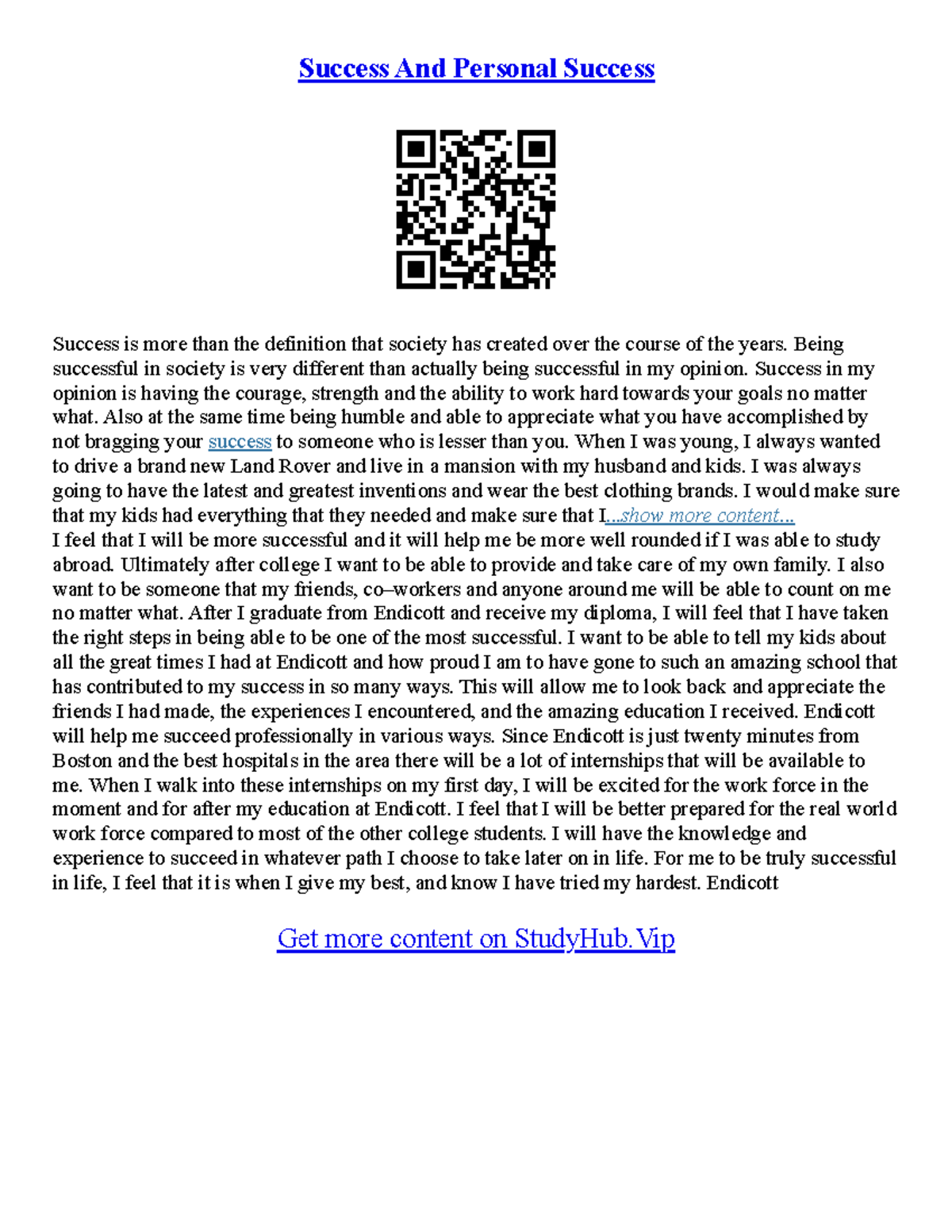 Personal Philosophy Of Success Essay - Success And Personal Success ...