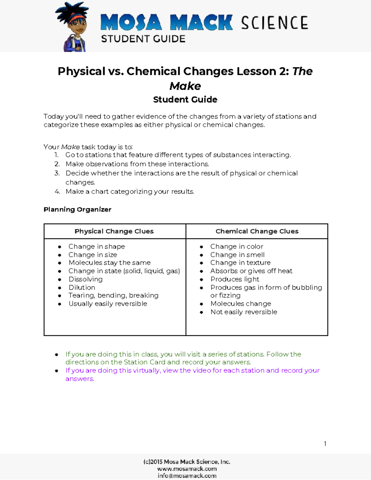 2. Physical vs. Chemical Changes Student Make7222020 - Physical vs ...