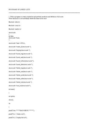 Data Structure Lab - LAB MANUAL FOR DATA STRUCTURE USING C Prepared by, Sunita Debbarma Lecturer ...