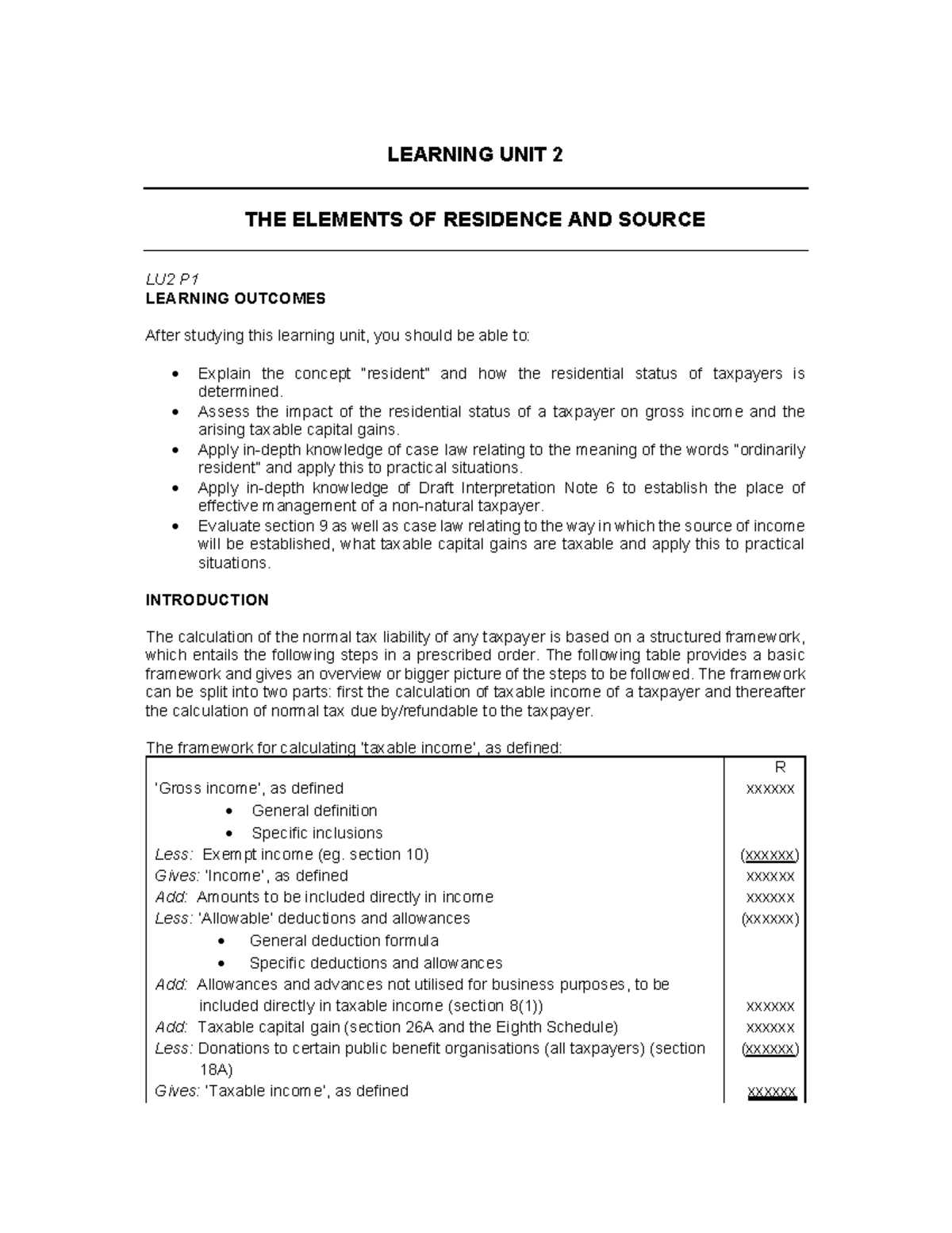 Learning unit 2 learner guide - LEARNING UNIT 2 THE ELEMENTS OF ...