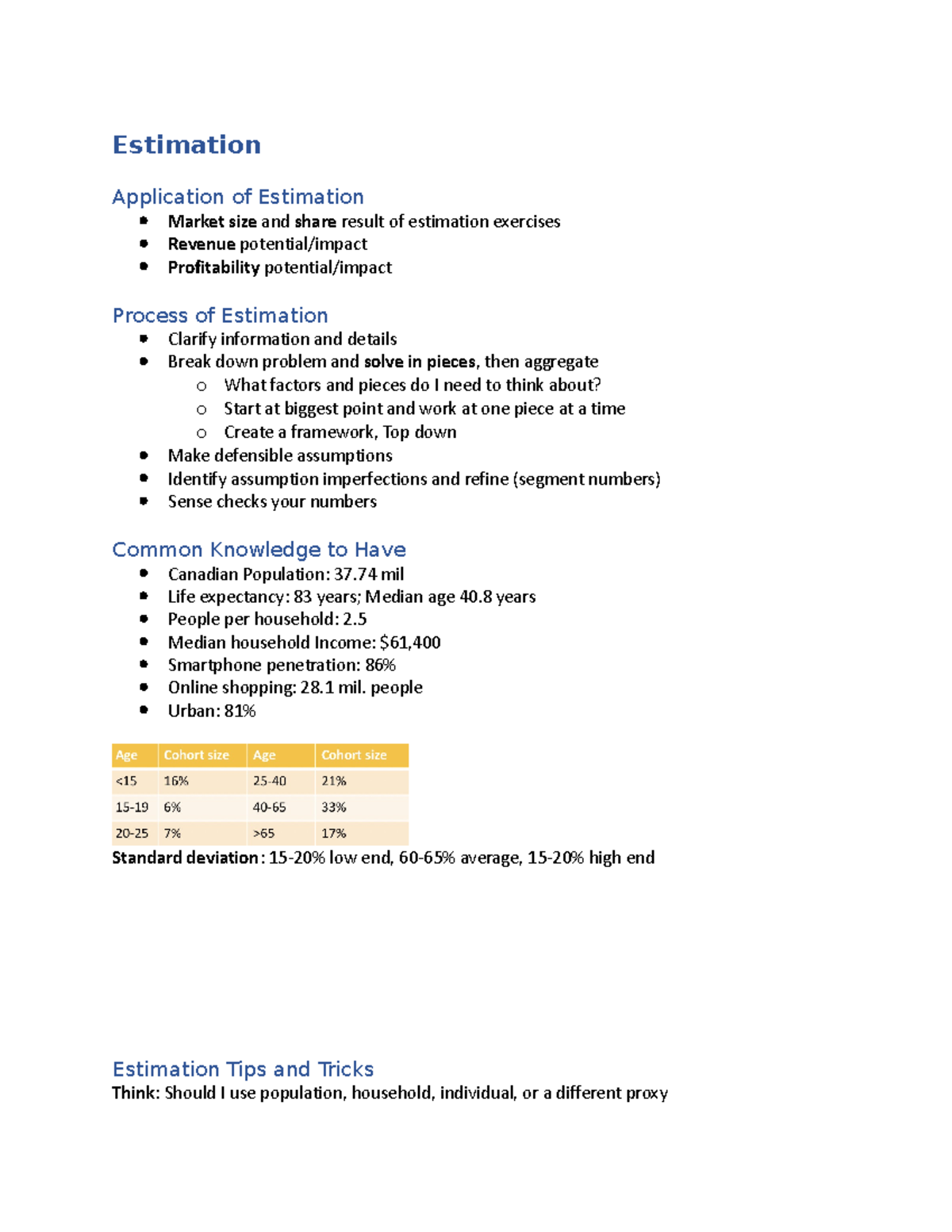 Estimation Application And Process Estimation Application Of