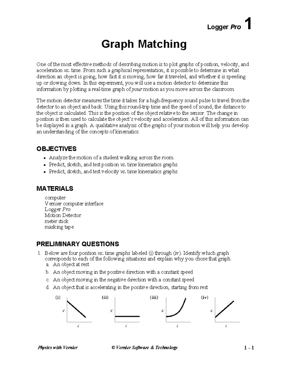 Exp1 - lab - Logger Pro 1 Graph Matching One of the most effective ...