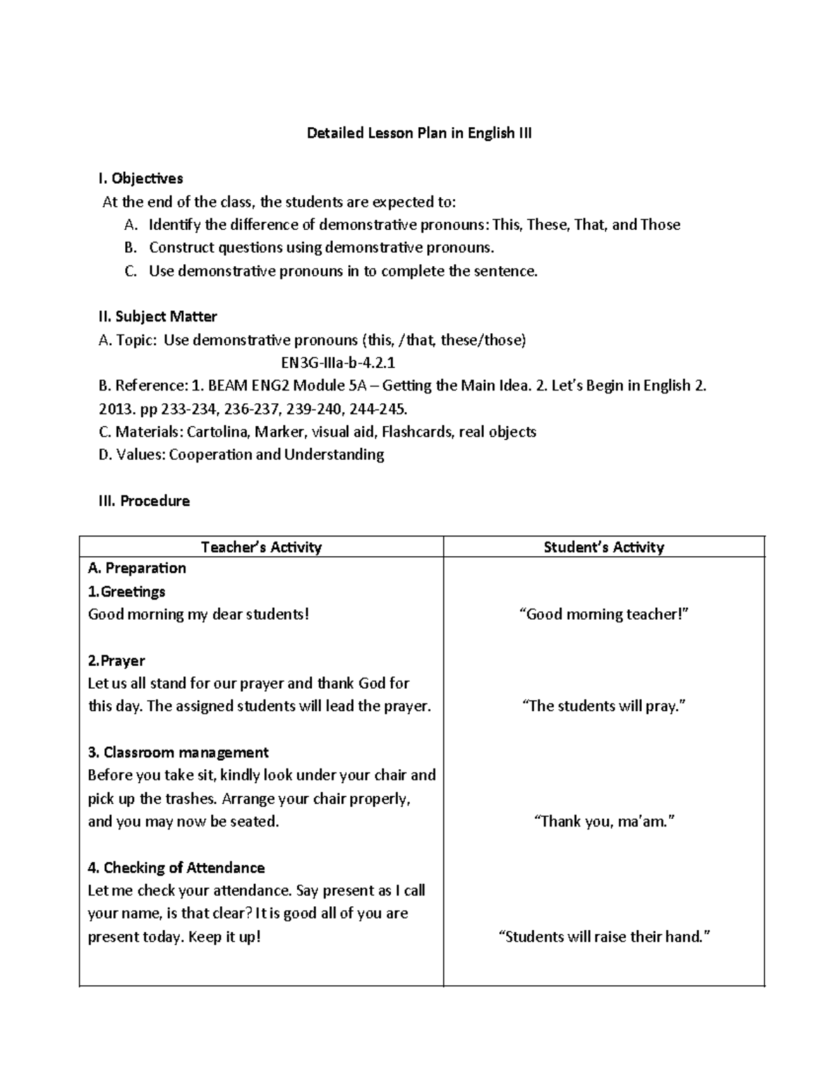 543681756 Lesson Plan grade 3 - Detailed Lesson Plan in English III I ...