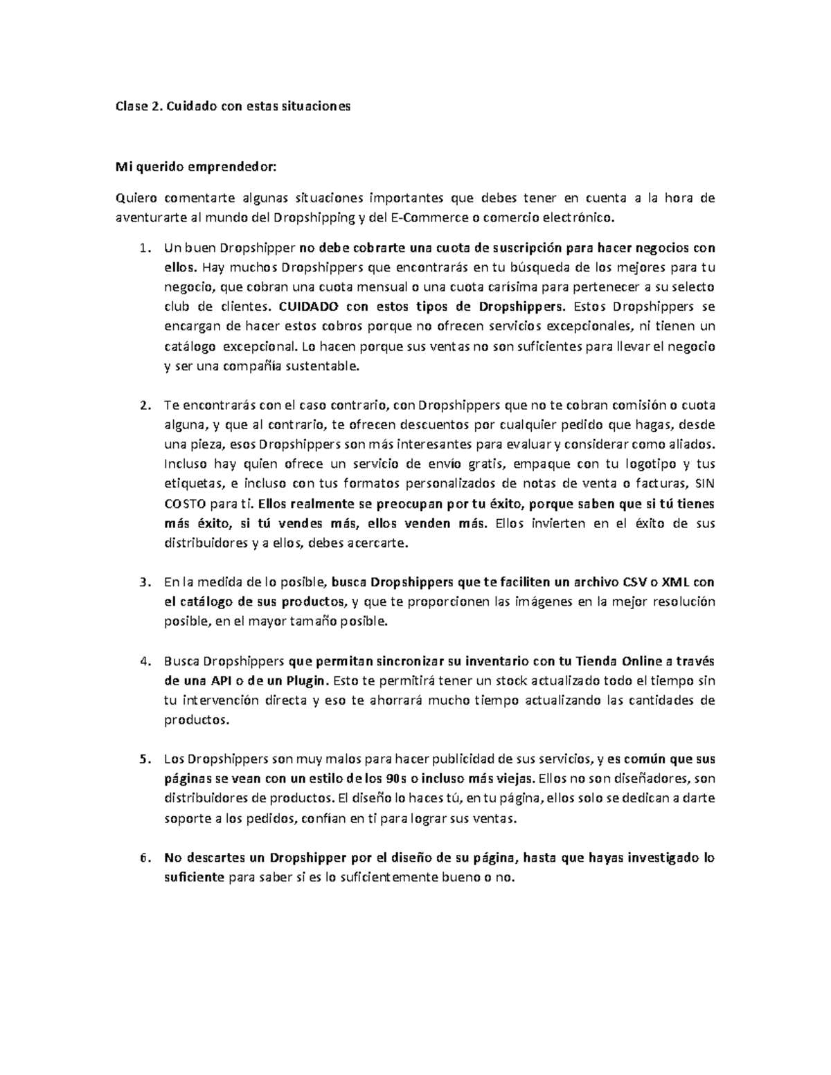 Clase 2 Cuidado Con Estas Situaciones - Clase 2. Cuidado con estas ...