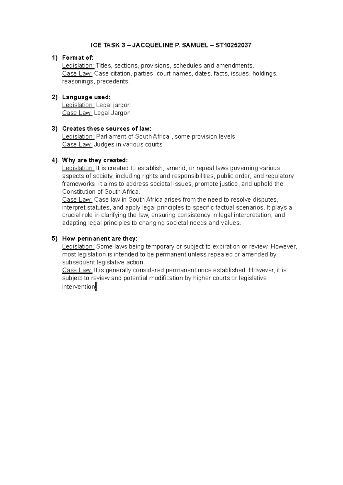 ENFL - ICE TASK 3 - ice task - ICE TASK 3 – JACQUELINE P. SAMUEL – ST1 ...