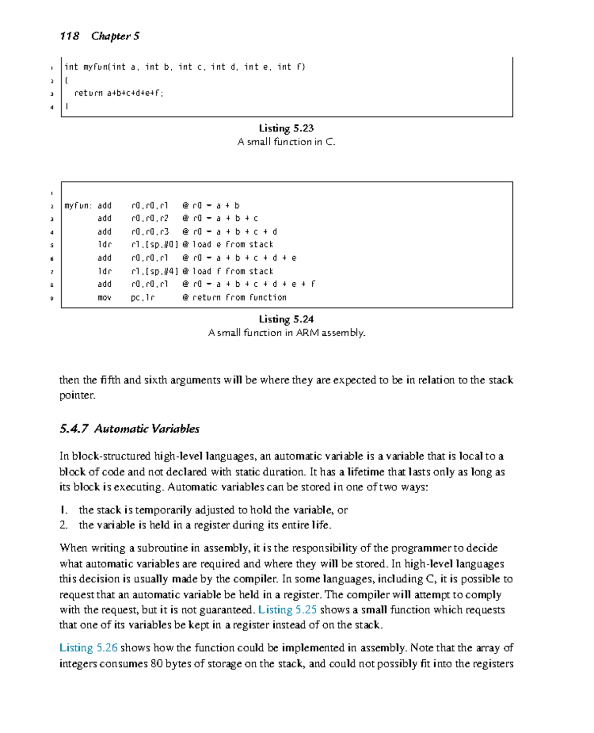 Modern Assembly Language Programming 28 118 Chapter 5 1 Int Myfunint A Int B Int C Int D
