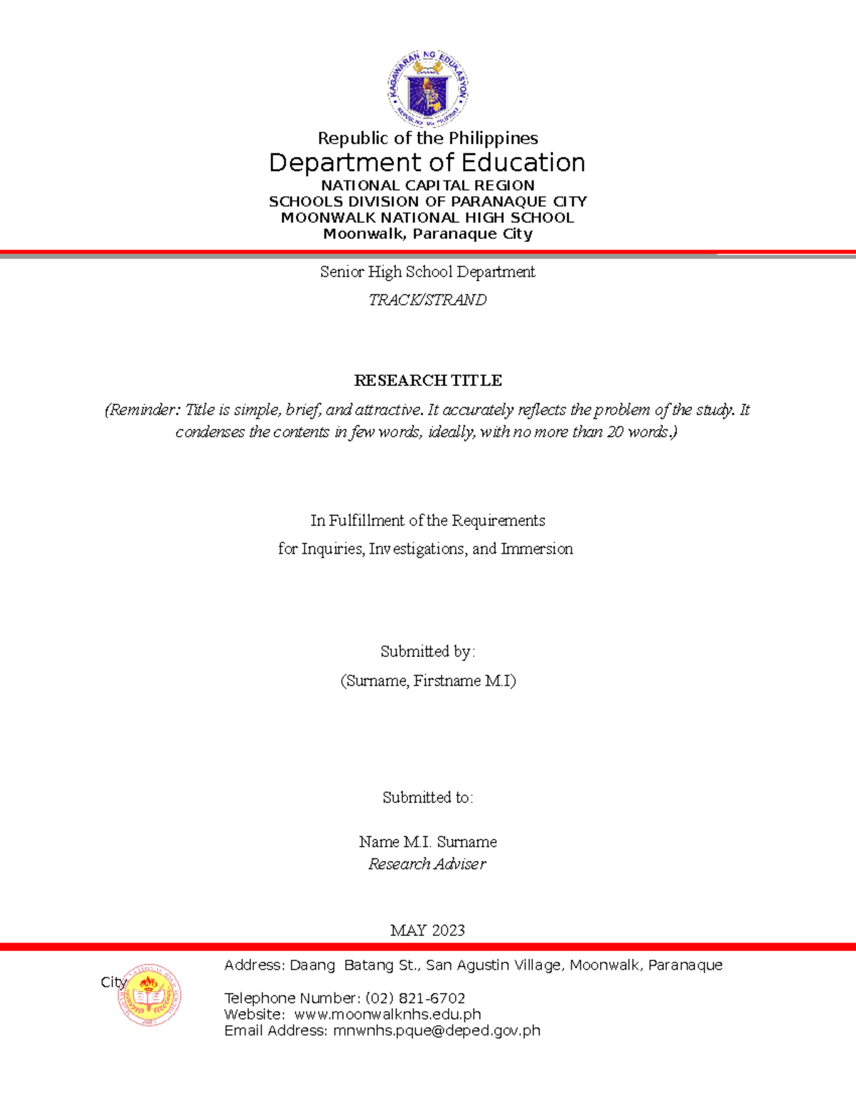 Final- Research- Template - Department of Education NATIONAL CAPITAL ...