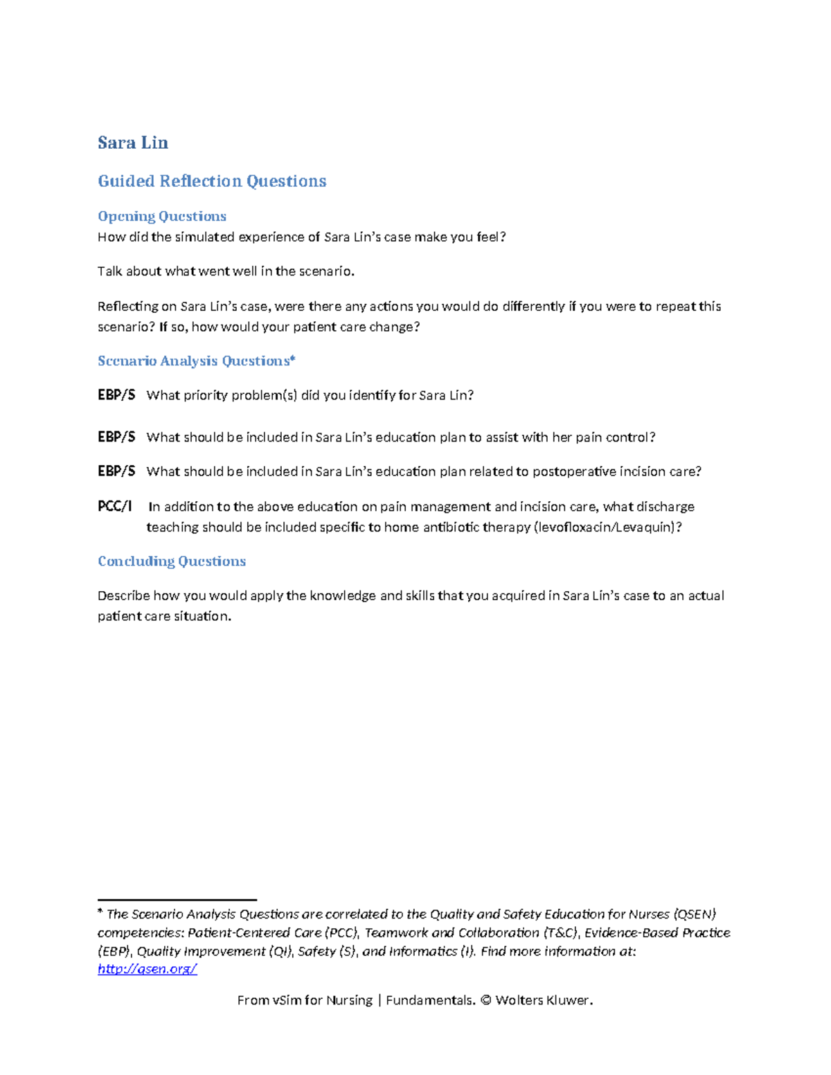 Fundamentals Case Sara Lin GRQ - Sara Lin Guided Reflection Questions ...