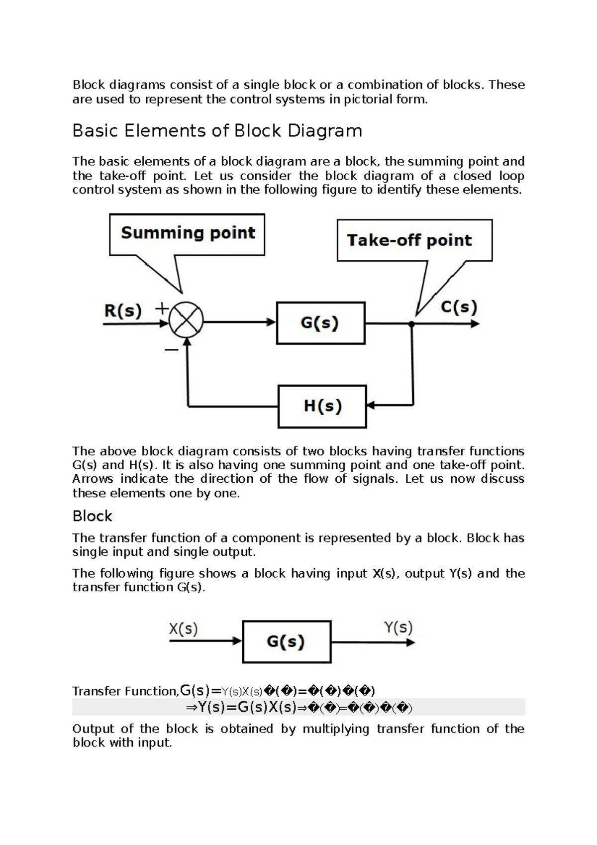 Lecture 6 - Block diagrams consist of a single block or a combination ...