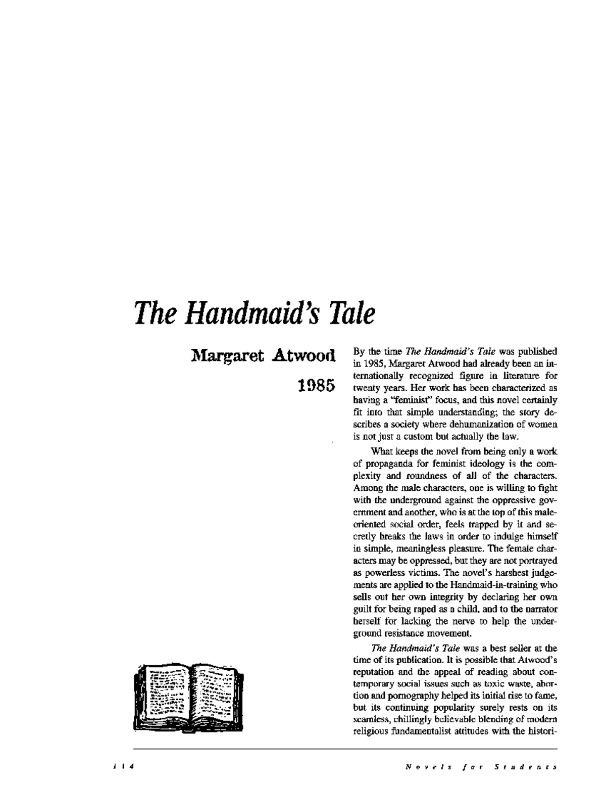 The Handmaid s Tale - m atwood - The Handmaid's Tale Mtargaret At,wood ...