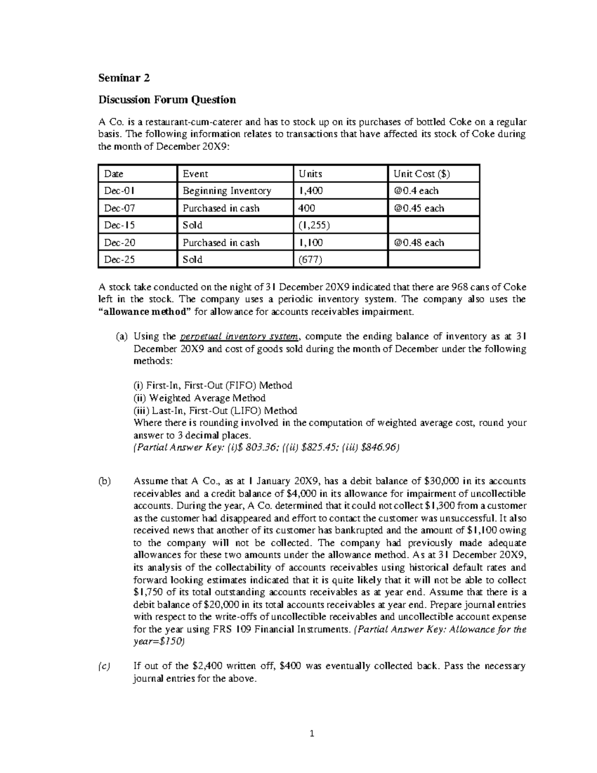 Seminar 2 July2022 Discussion Question - 1 Seminar 2 Discussion Forum ...