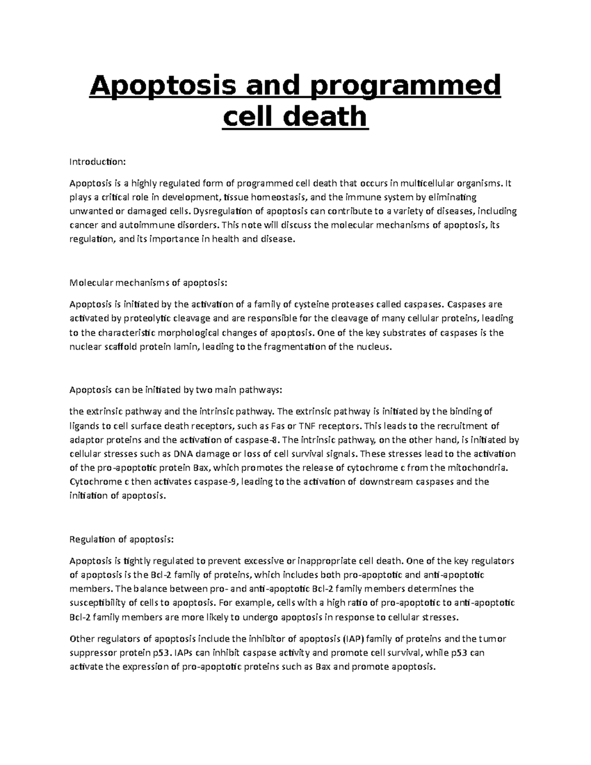 BIOL-3500-17 - Role of Apoptosis in Development and Homeostasis ...
