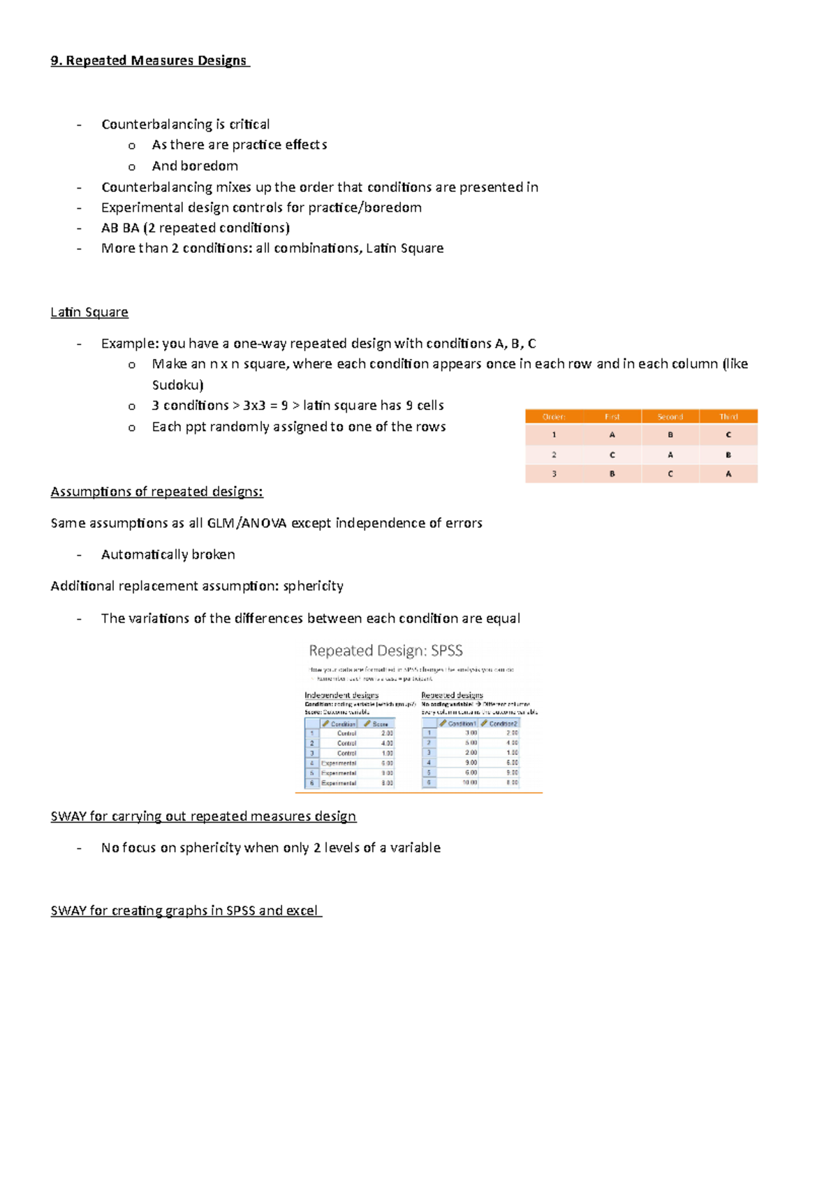 9. repeated measures design - 9. Repeated Measures Designs ...