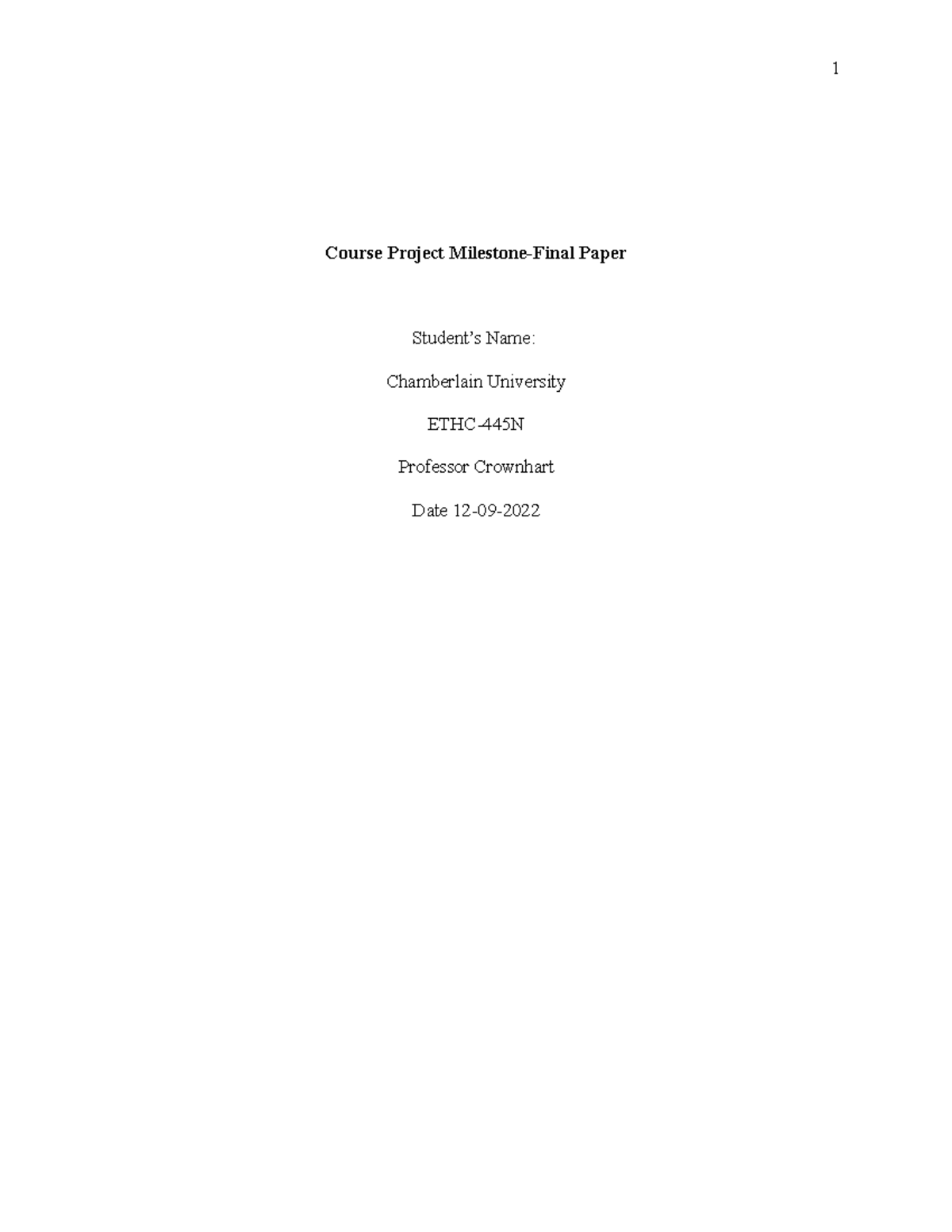 ethics final- Course Project Milestone-Final Paper - Course Project ...