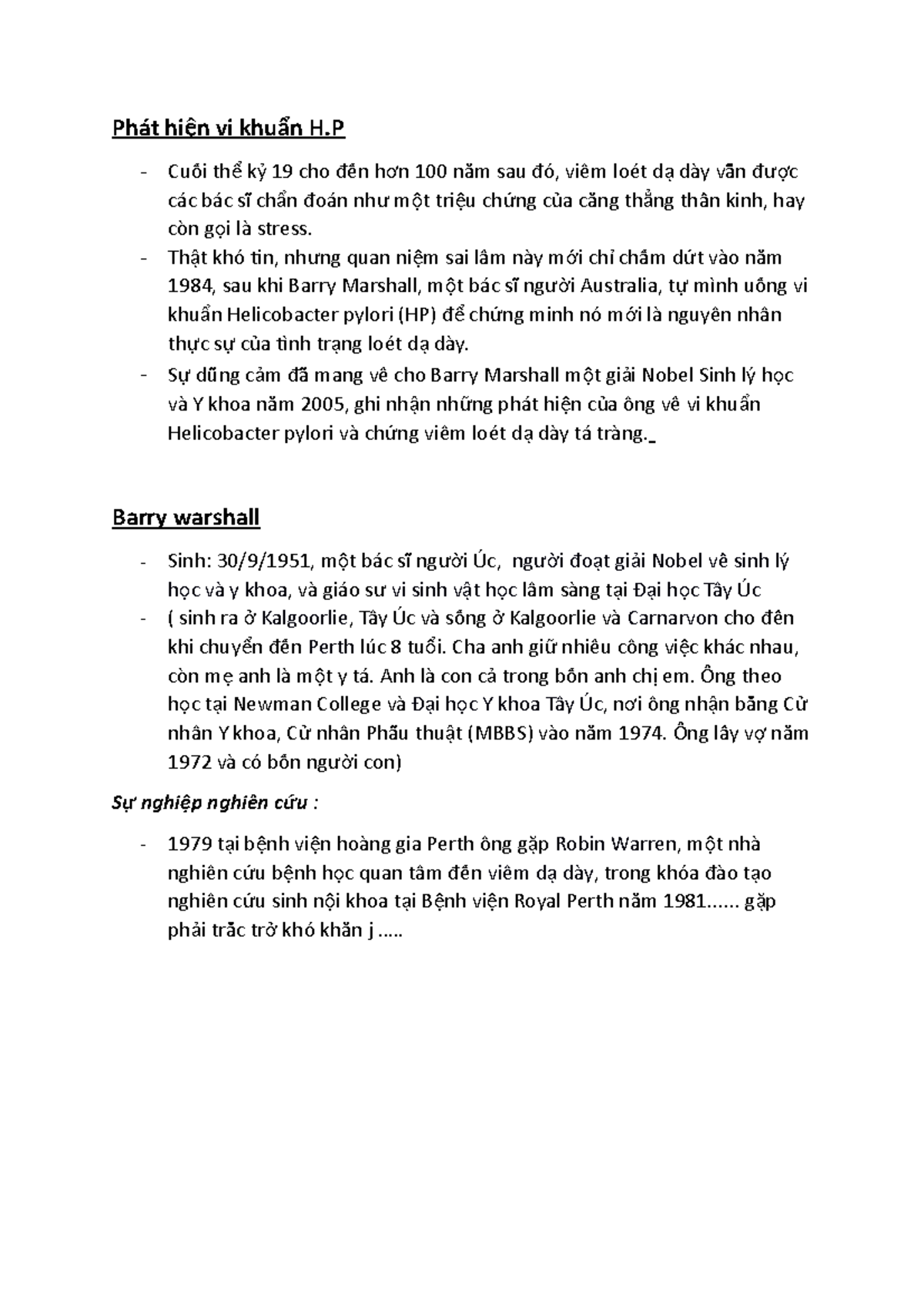 Seminar - SHTB - Phát hi n vi khu n Hệ ẩ Cuốối th ể k ỷ 19 cho đếốn h n 100 năm sau đó, viếm ...