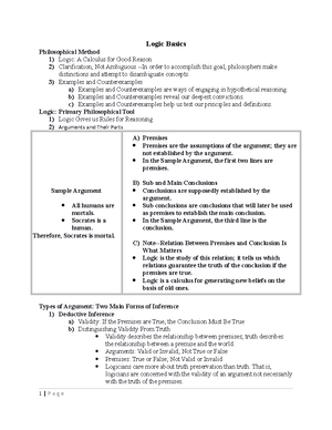 Logic Teaching Note - Logic & Language - CHAPTER THREE LOGIC & LANGUAGE Chapter Overview ...
