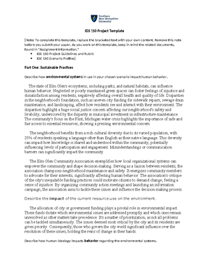 IDS 150 Module Two Short Paper - IDS 150-Module Two Short Paper Carolyn ...