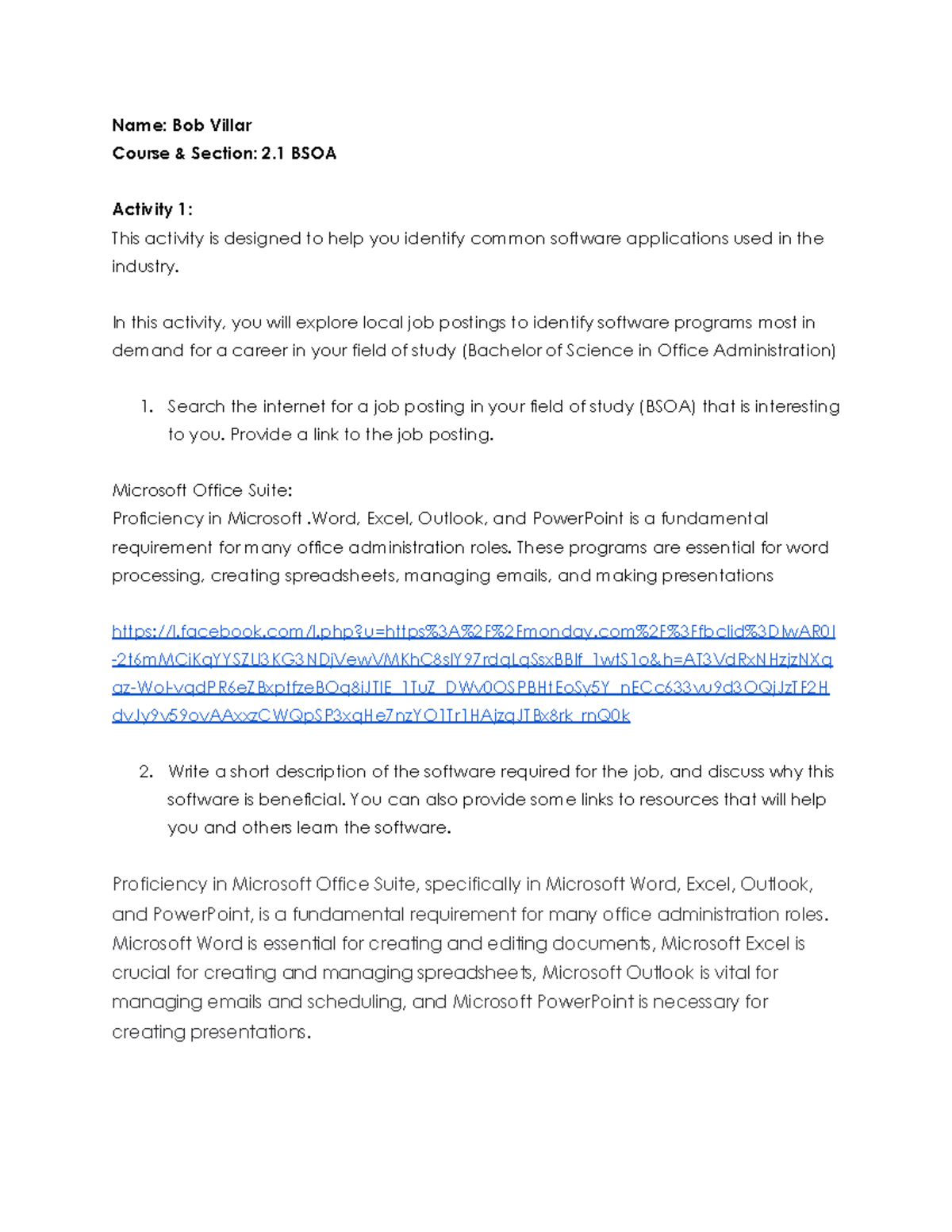 [NTC-S] Bob Estoya Villar - Activity 1 - Name: Bob Villar Course ...