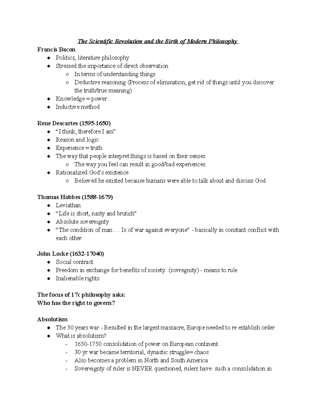 The age of absolutism-2 - The Scientific Revolution and the Birth of ...