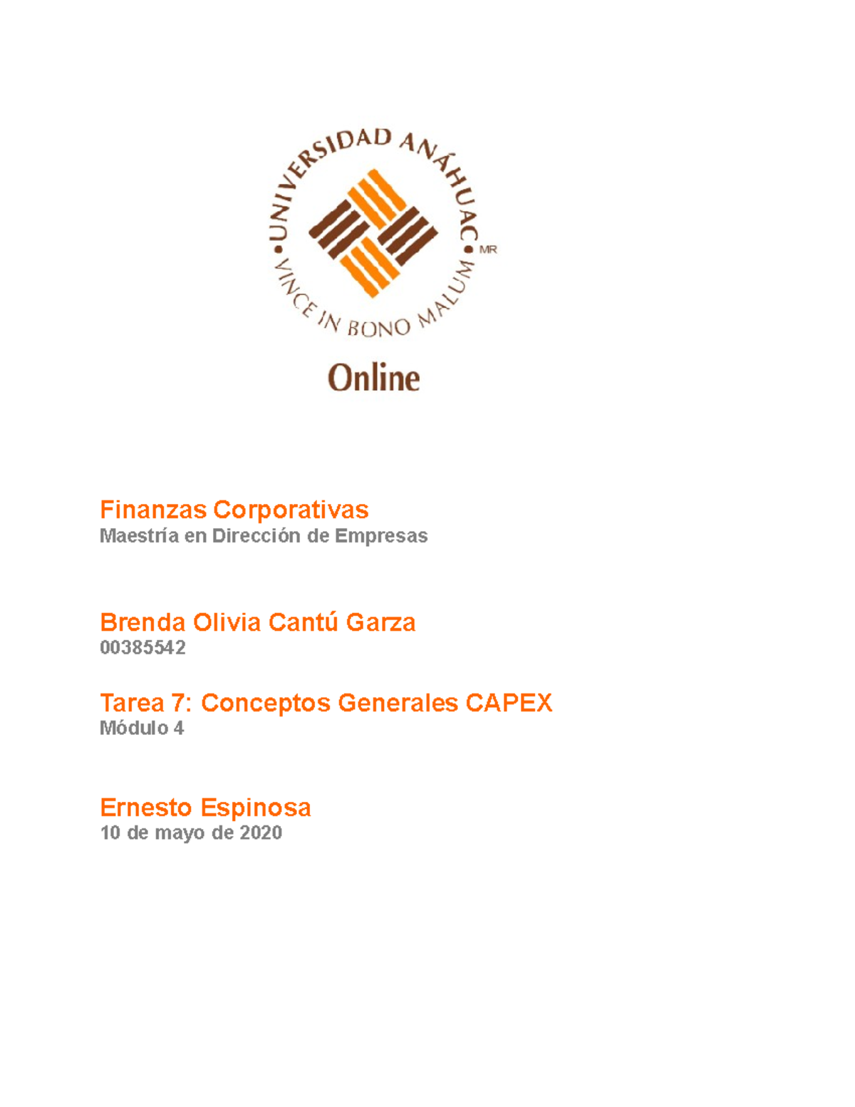 100520 Tarea 7 BOCG - Copy - Finanzas Corporativas Maestría en ...