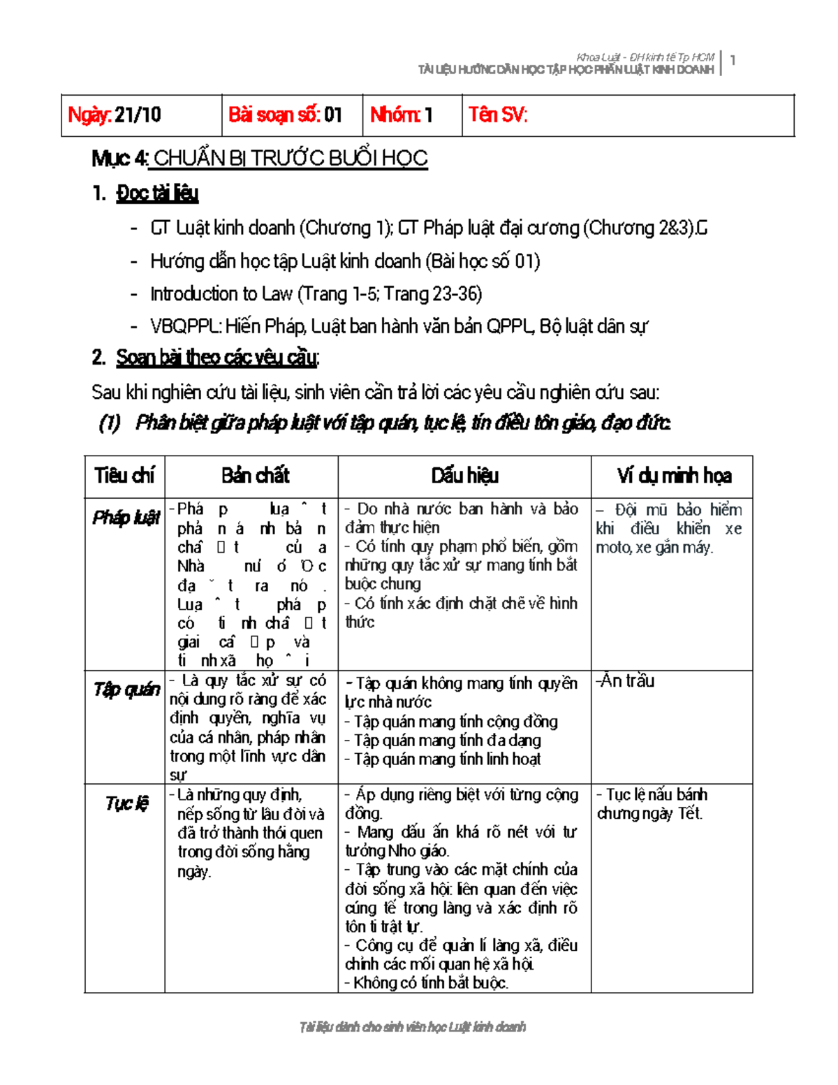(LKD) - BÀI SOẠN SỐ 1 - uhvs du ...