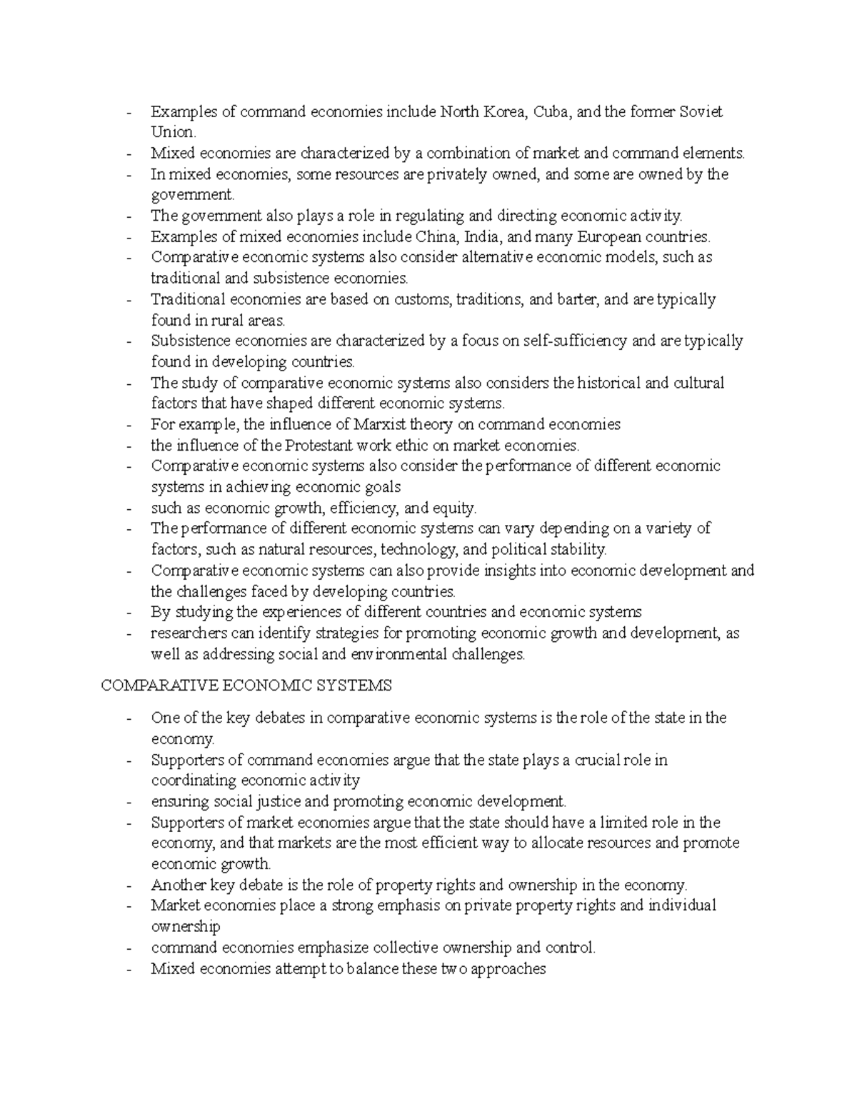 Economics Notes 15 ECC - Awareness and understanding of the economic ...