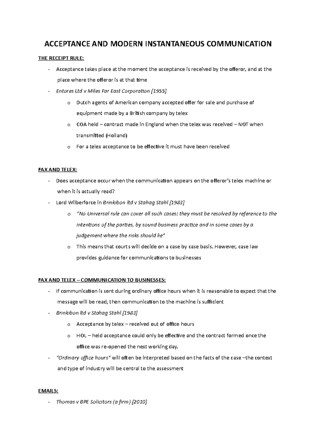 Acceptance and Modern Instantaneous Communication - ACCEPTANCE AND ...