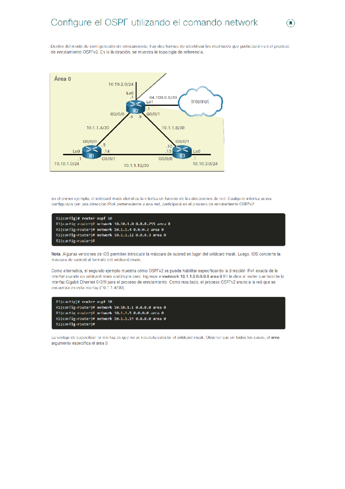 Configuracion OSPF - Diseño de redes de computadores - Studocu